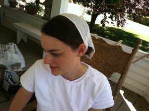 How to make a Head Covering from a Vintage Handkerchief: A Tutorial ...