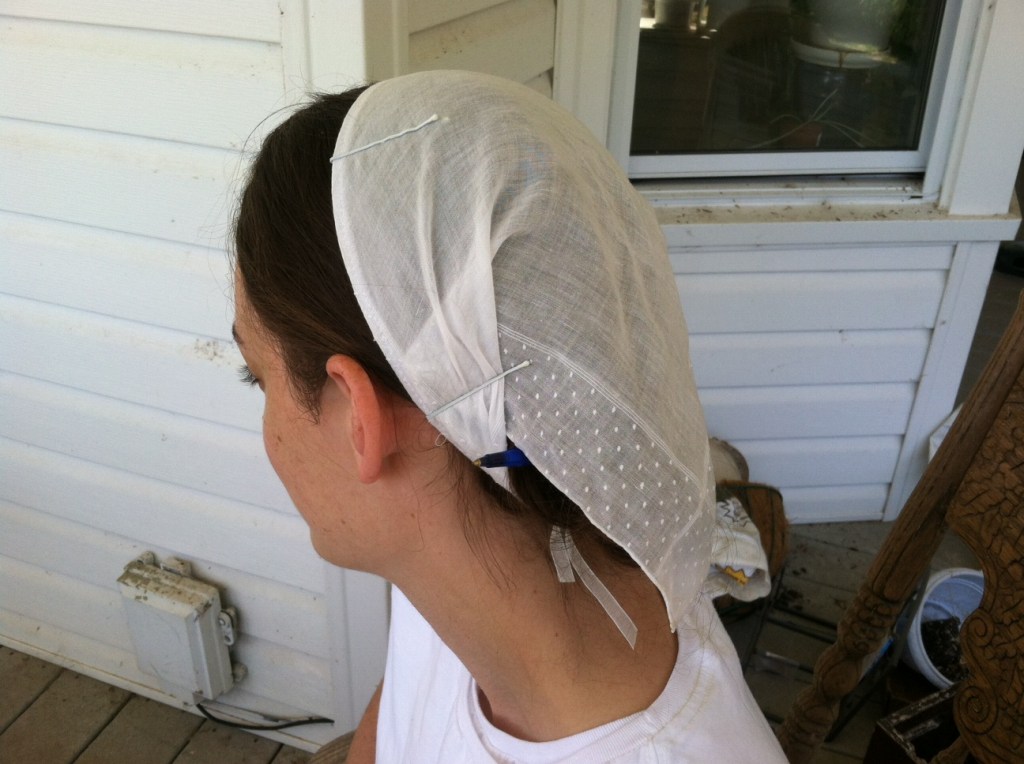 How to make a Head Covering from a Vintage Handkerchief: A Tutorial ...